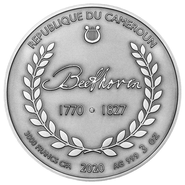 Intercoins Berlin | 3000 Francs 2020 Cameroon - Beethoven with Diamond ...